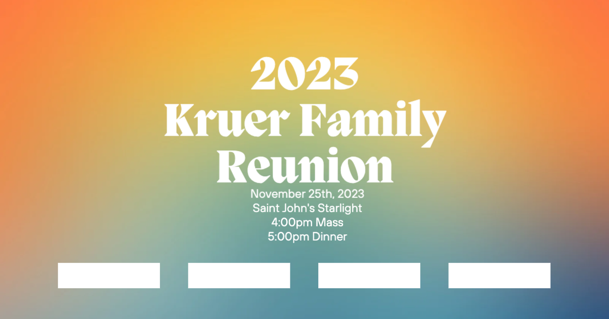 Kruer Family Reunion